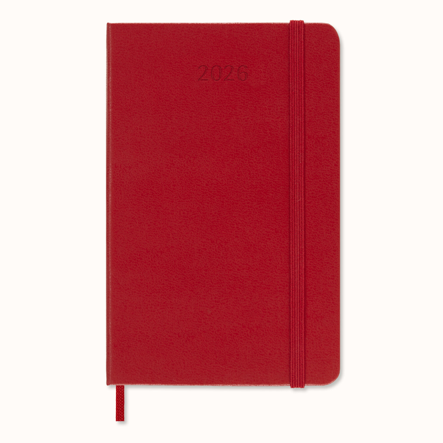 Classic Planner 2026 Pocket Weekly, hard cover, 12 months SCARLET RED ...