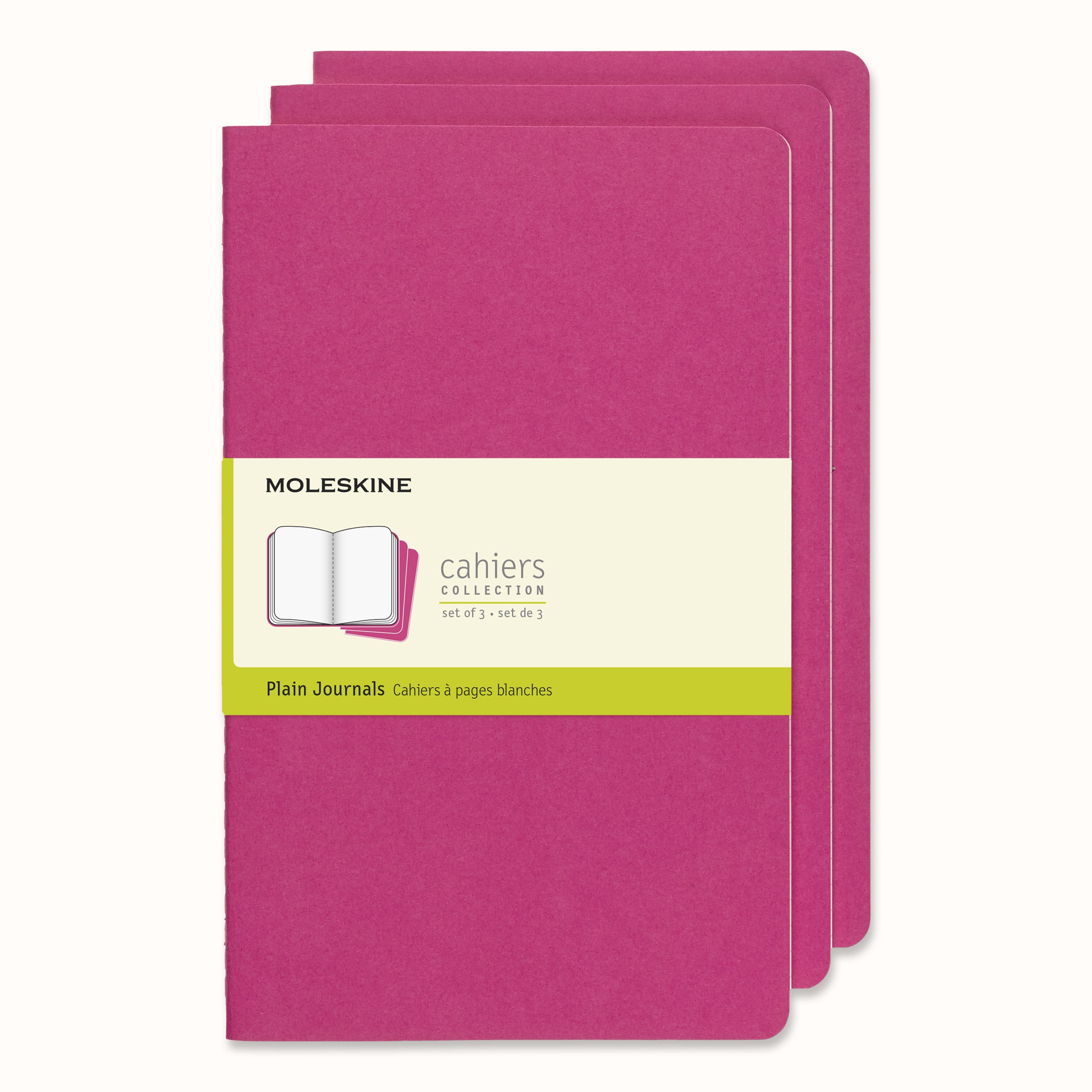 Cahier Journals Set of 3 Kinetic Pink | Moleskine