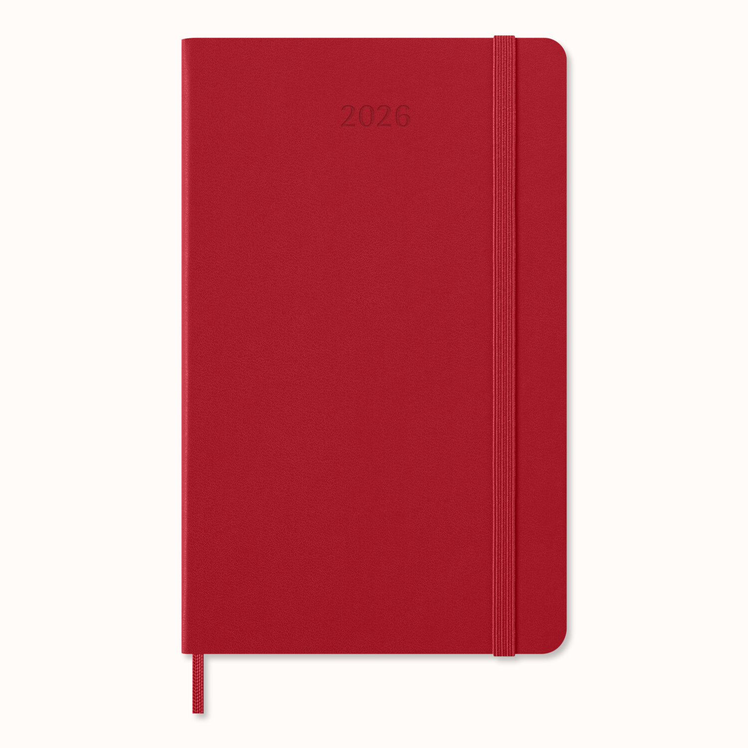 Classic Diary 2026 Large Daily, hard cover, 12 months Scarlet Red ...