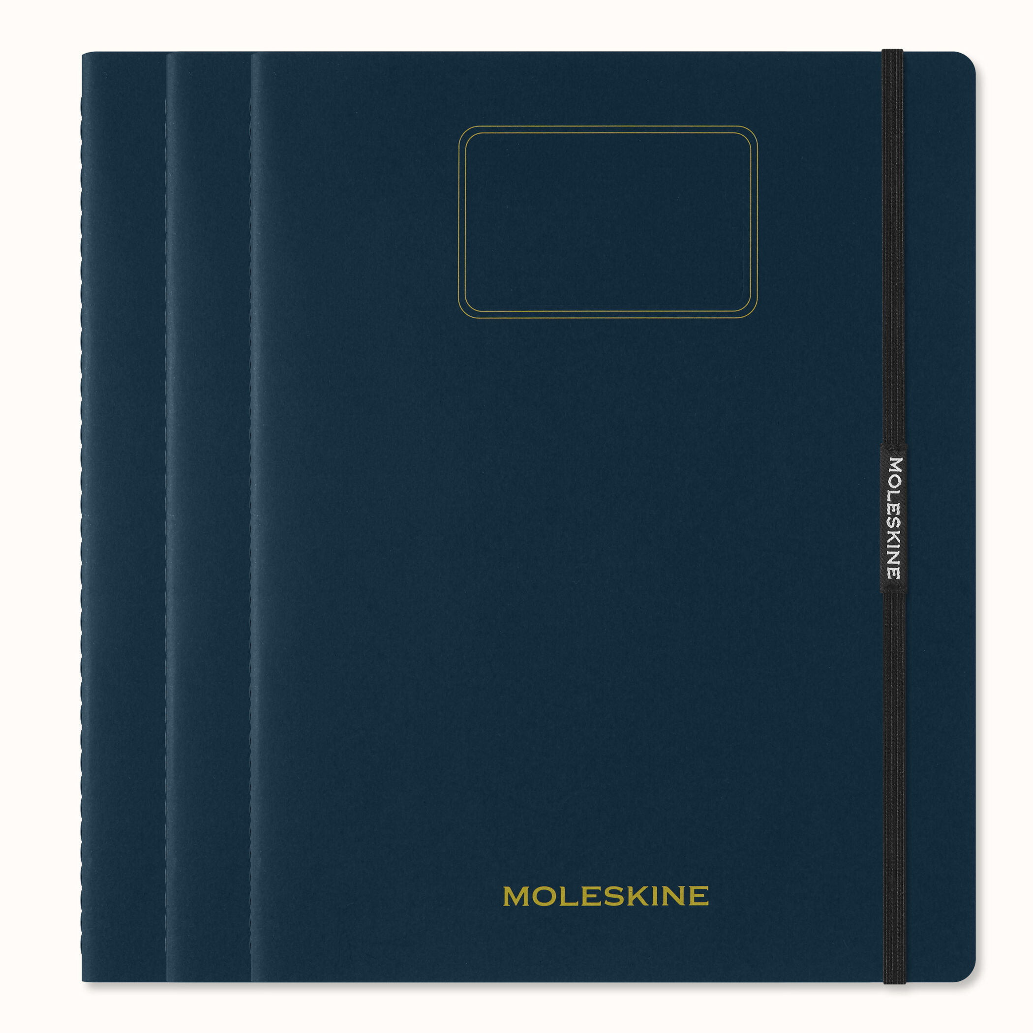 Student Cahier Journals Set of 3, XXL, Plain, Blue Blue | Moleskine